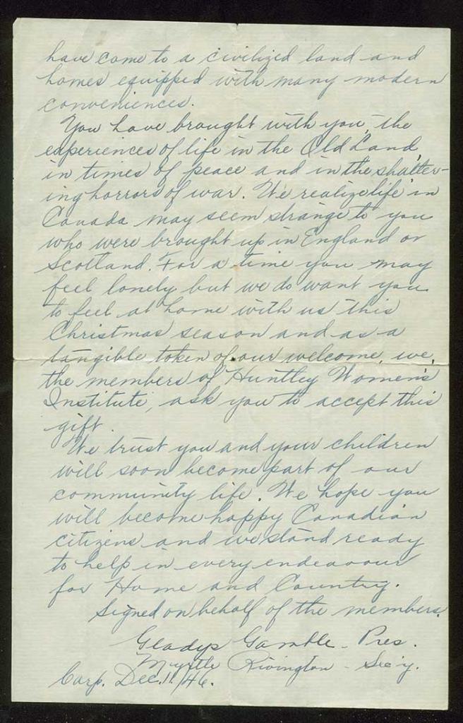 Handwritten letter | Canadian Museum of Immigration at Pier 21